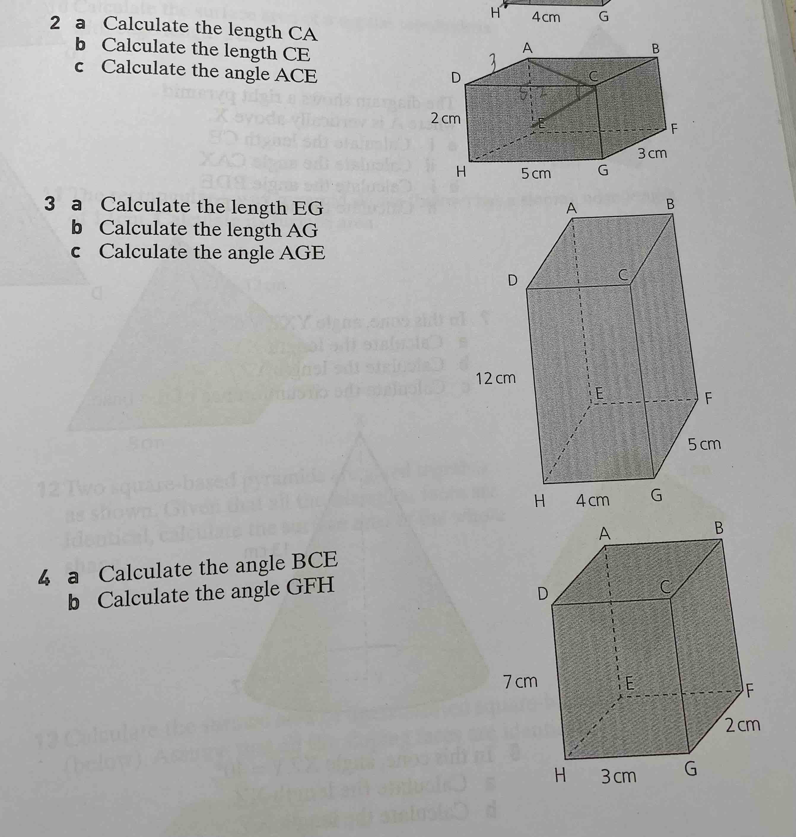 Solved 2 ﻿a Calculate the length CAb Calculate the length | Chegg.com