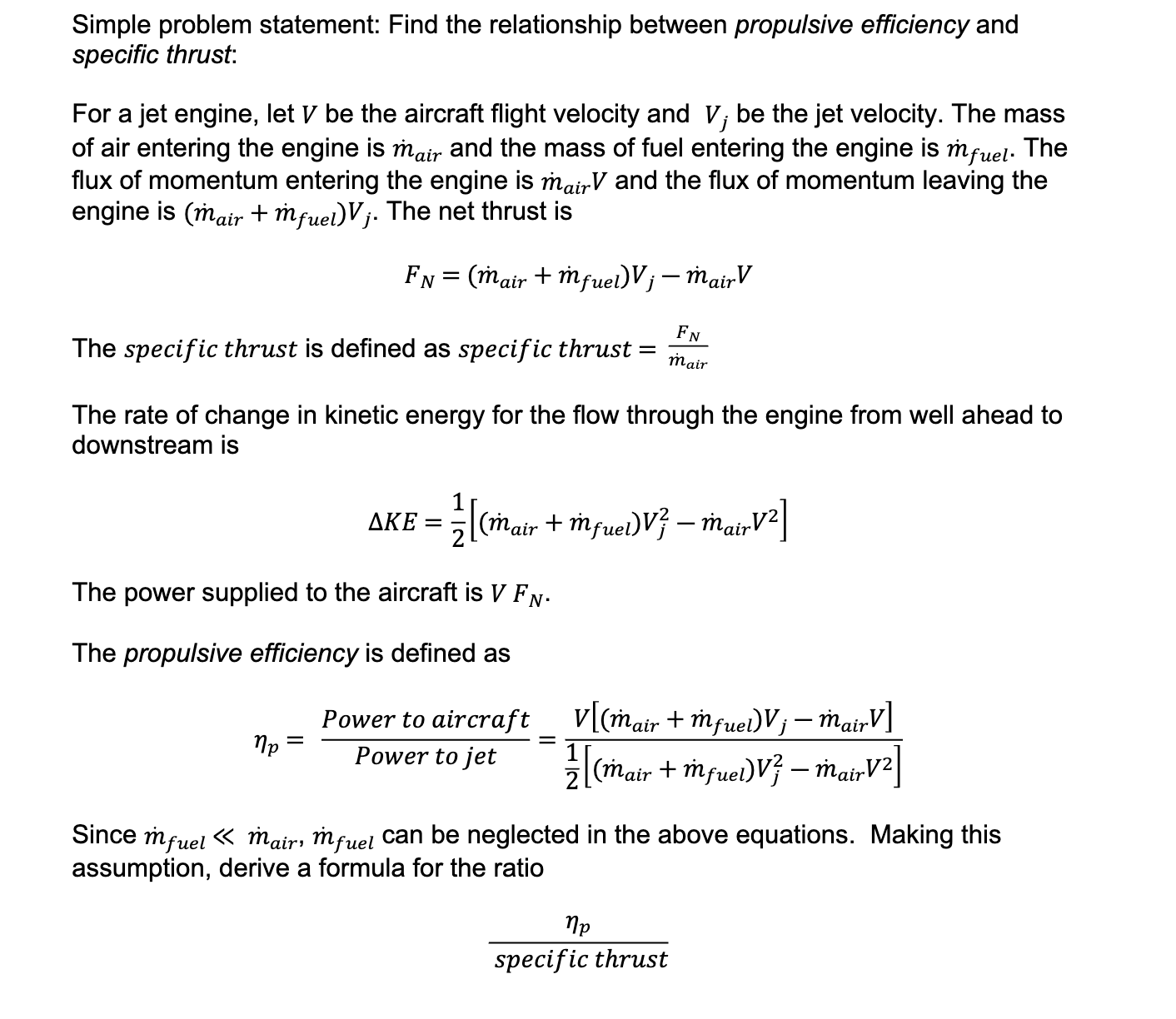 Solved Find the relationship between propulsive efficiency | Chegg.com