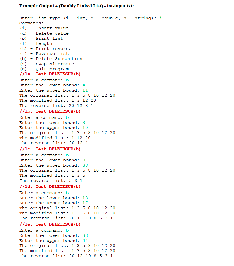 This Assignment Is To Implement A Sorted Doubly 