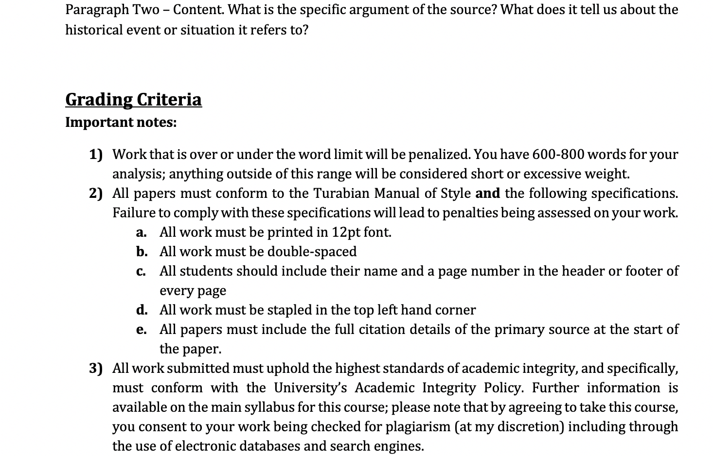 Primary Source Analysis Instructions and Grading | Chegg.com