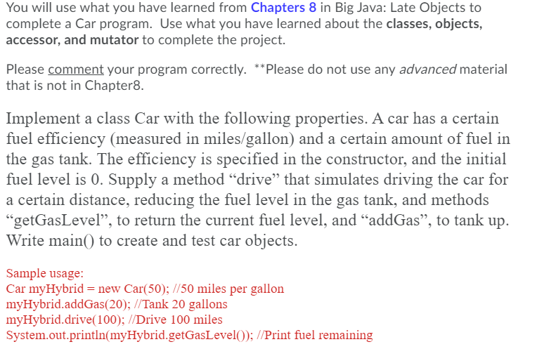 Solved You will use what you have learned from Chapters 8 in | Chegg.com