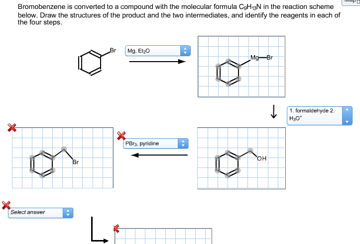 Solved Bromobenzene is converted to a compound with the | Chegg.com