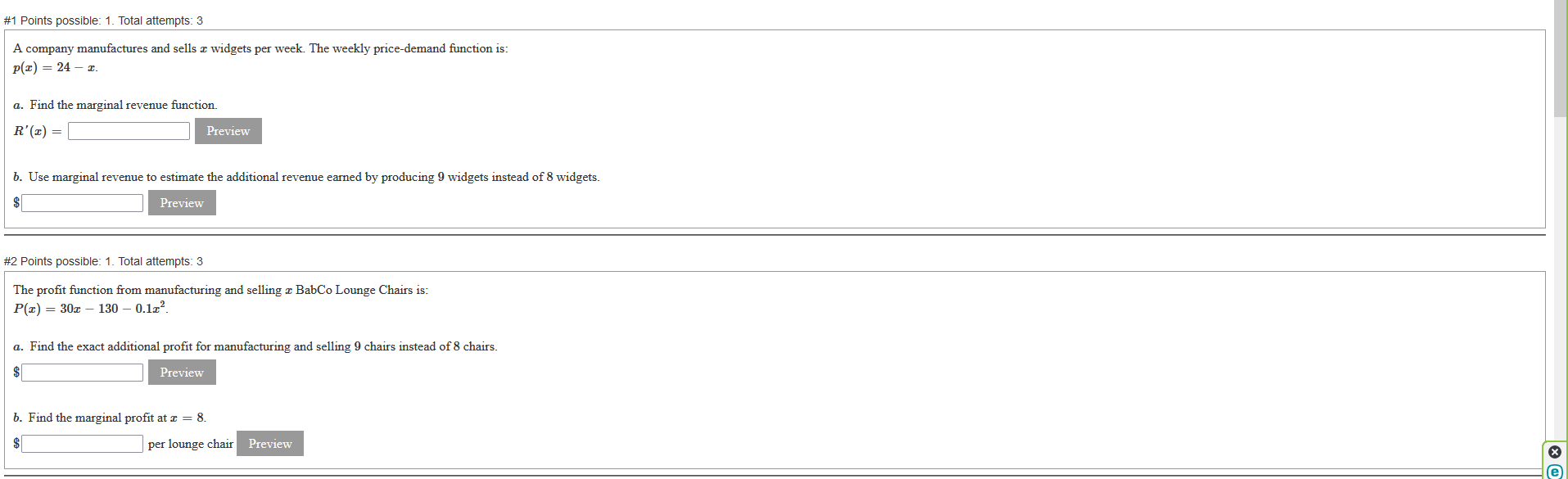 Solved #1 Points possible: 1. Total attempts: 3 A company | Chegg.com