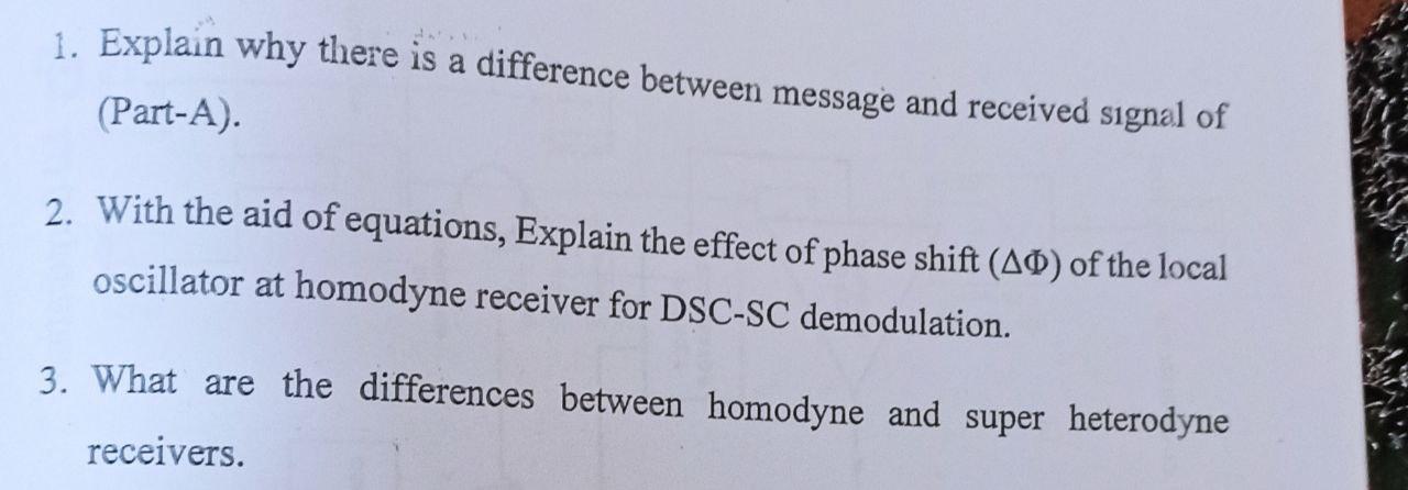Solved 1. Explain why there is a difference between message | Chegg.com