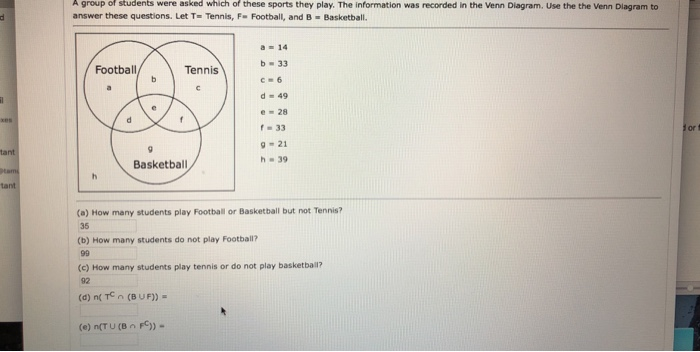 Solved A group of students were asked which of these sports | Chegg.com