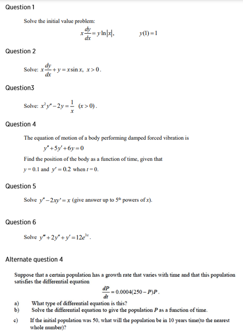 Solved Solve the initial value problem: xdxdy=yln∣x∣,y(1)=1 | Chegg.com