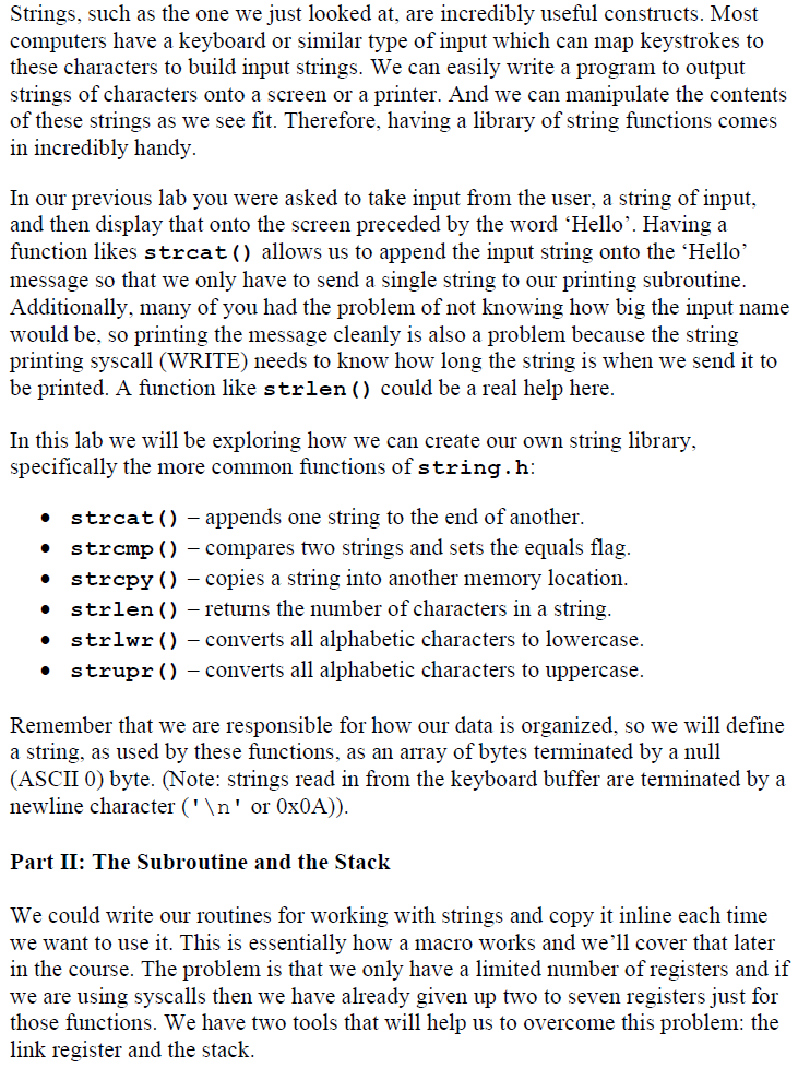 NET1004 Lab 4: Assembly Language Programming II Note | Chegg.com