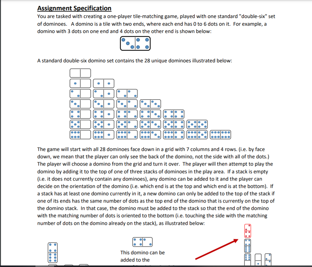 Assignment Specification You are tasked with creating | Chegg.com
