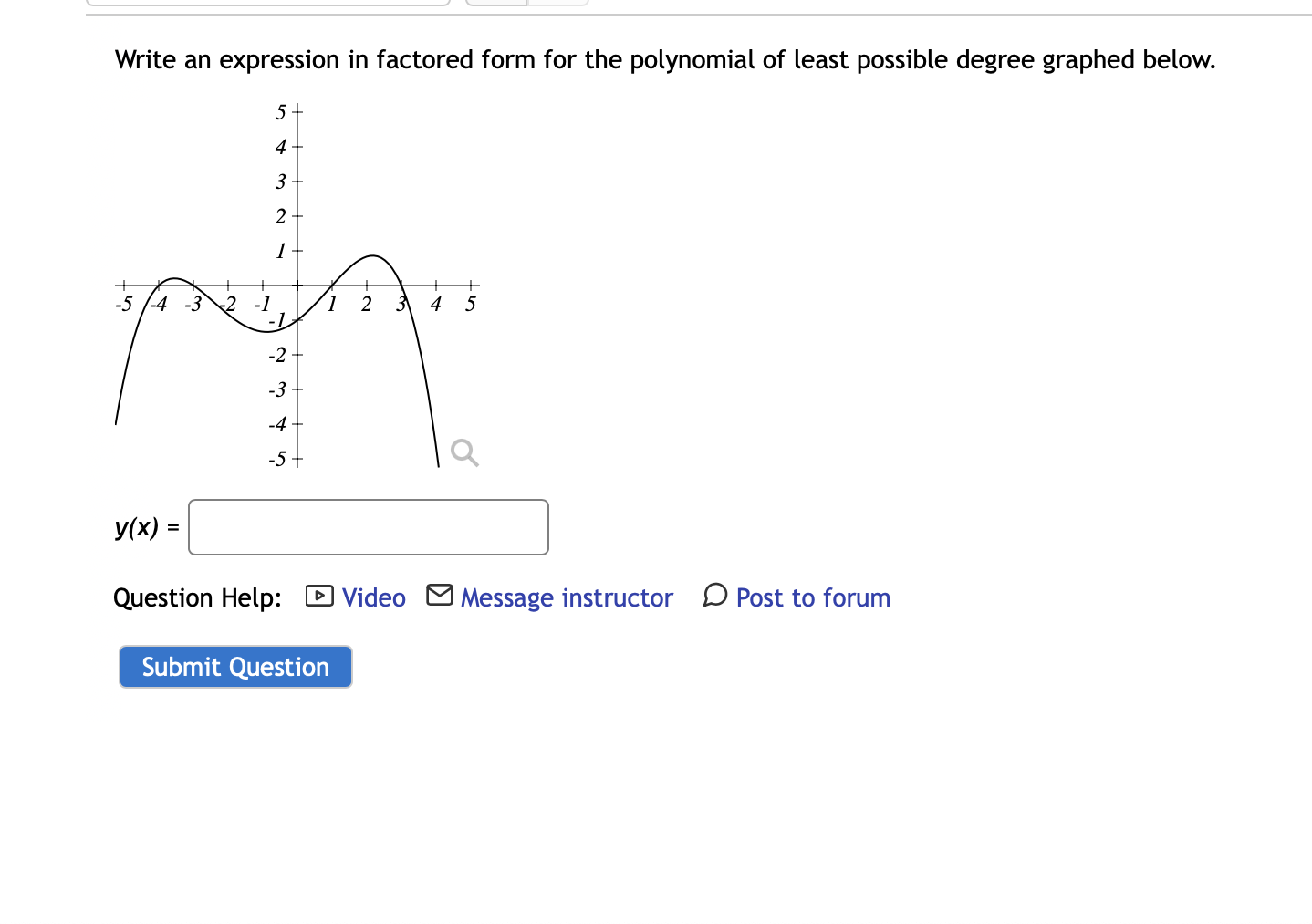 Solved Write an expression in factored form for the | Chegg.com