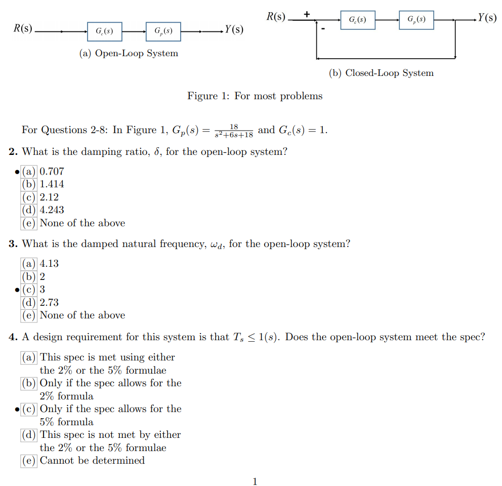 Solved R(S) + G(s) Y(S) R(S) G(S) G (5) Y(S) (a) Open-Loop | Chegg.com