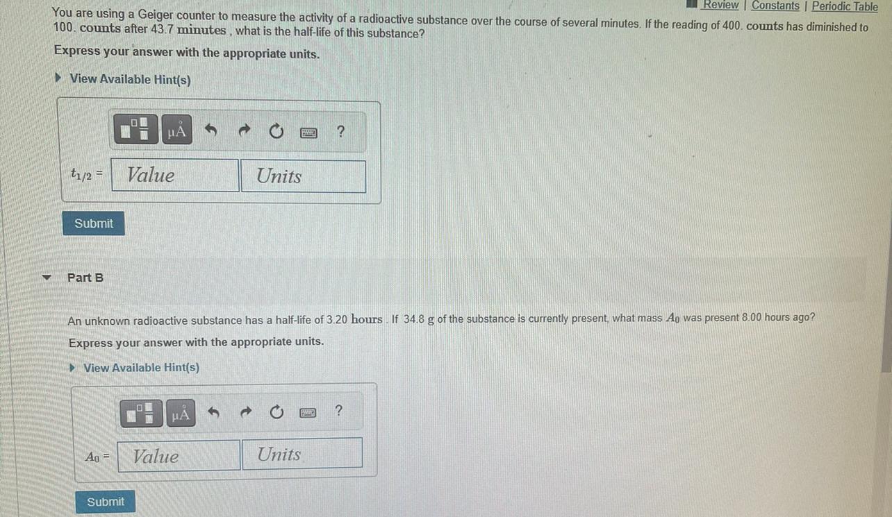 Solved You are using a Geiger counter to measure the | Chegg.com