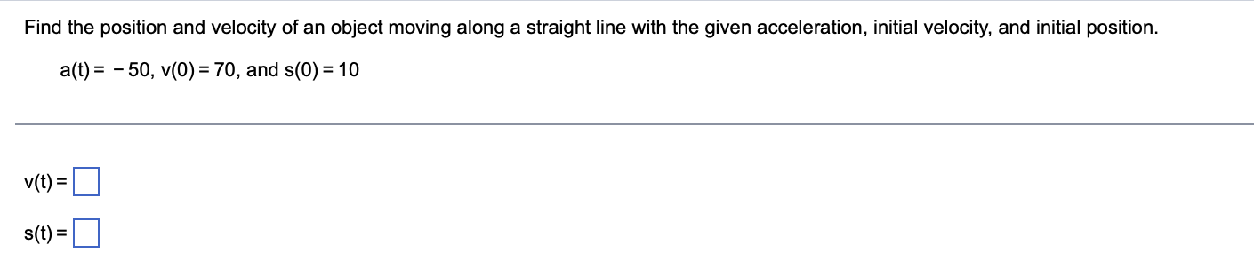 Solved Find the position and velocity of an object moving | Chegg.com