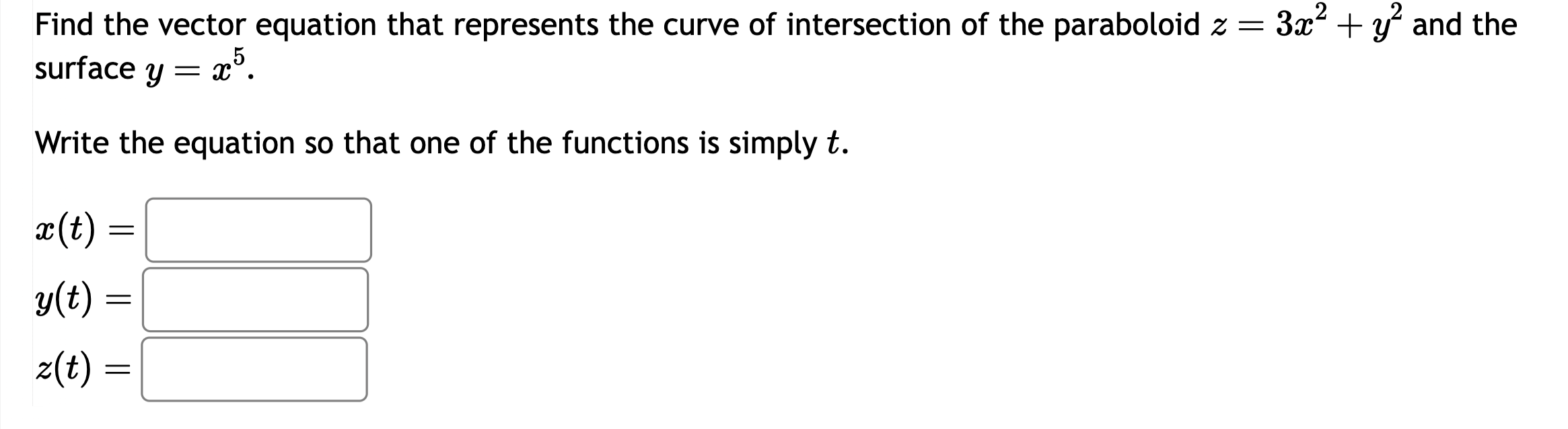 Solved Find the vector equation that represents the curve of | Chegg.com