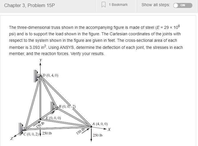 Chapter 3, Problem 15P 1 Bookmark Show all steps: ON | Chegg.com