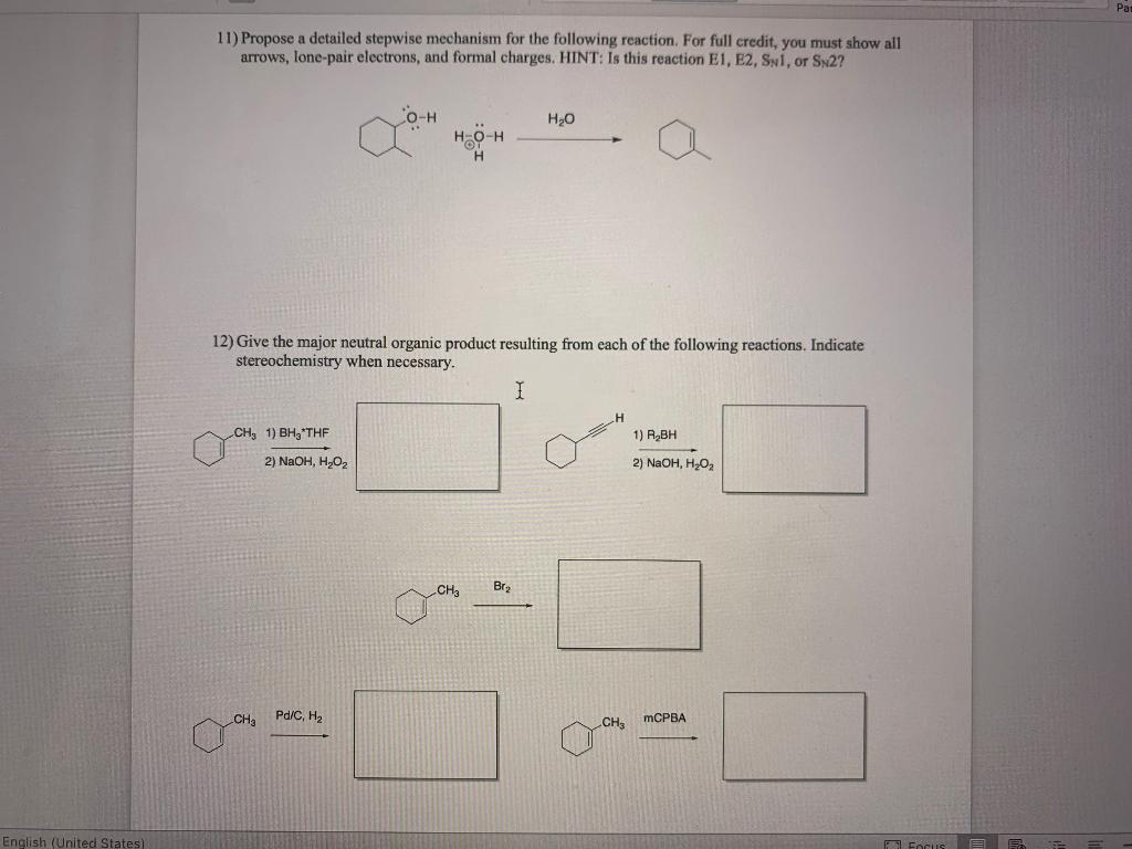 Solved 11) Propose a detailed stepwise mechanism for the | Chegg.com