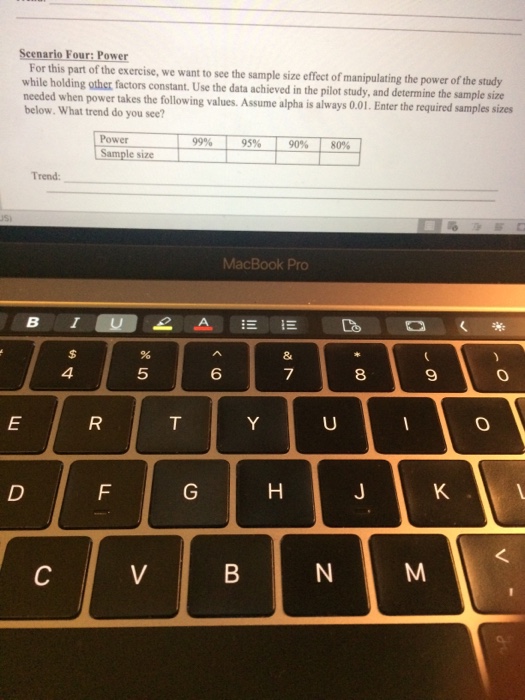 Solved Power and Sample Size Worksheet A group of | Chegg.com