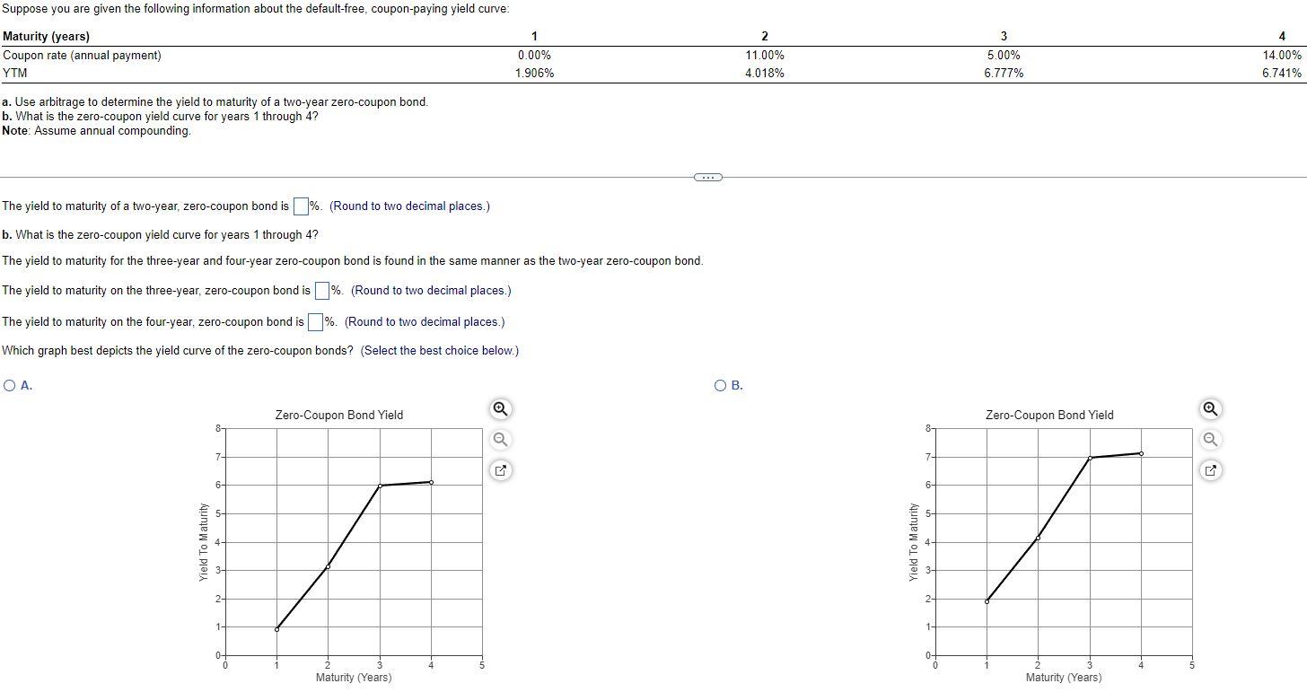 Solved a. Use arbitrage to determine the yield to maturity | Chegg.com