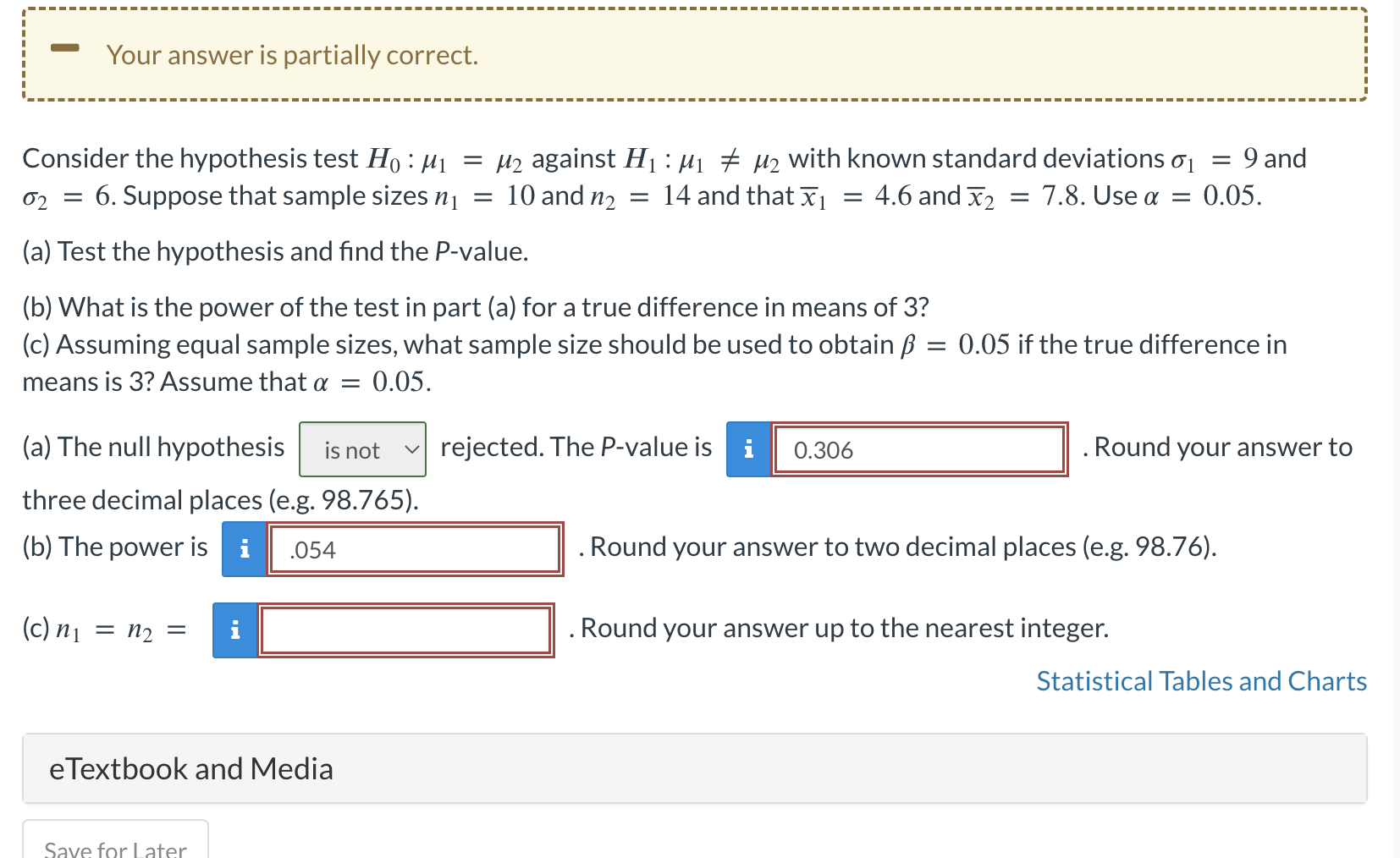 Solved Your answer is partially correct. Consider the | Chegg.com