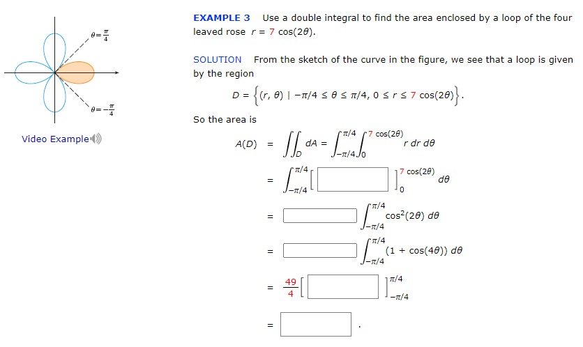 Solved EXAMPLE 3 Use a double integral to find the area | Chegg.com