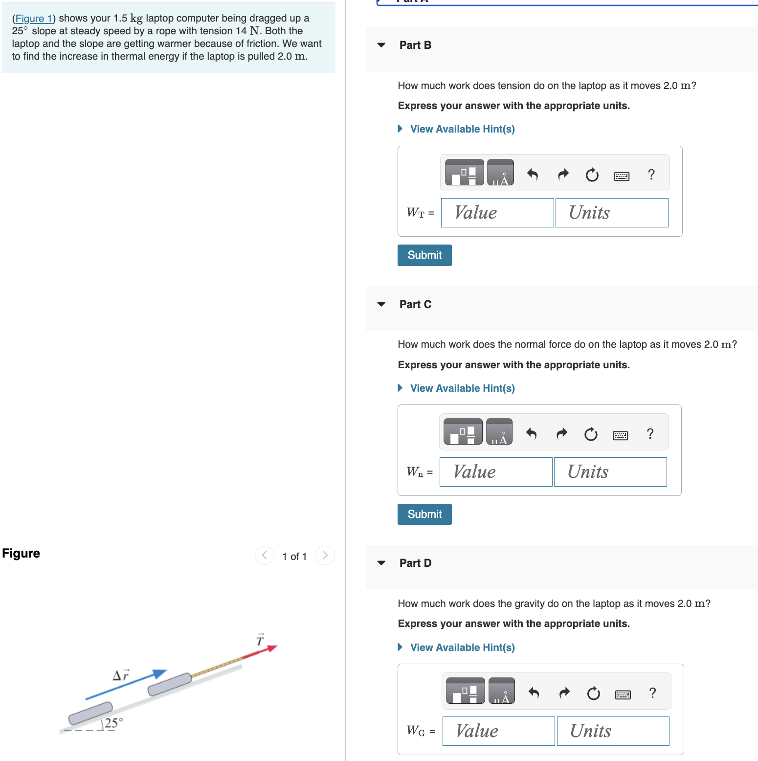 Solved (Figure 1) shows your 1.5 kg laptop computer being | Chegg.com