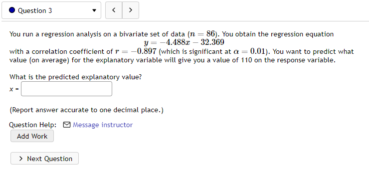 Solved You Run A Regression Analysis On A Bivariate Set Of 
