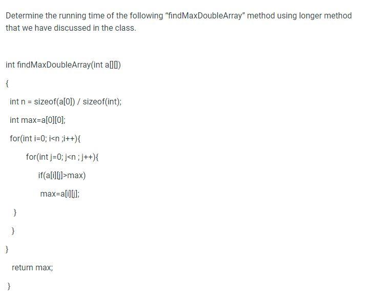 solved-determine-the-running-time-of-the-following-chegg