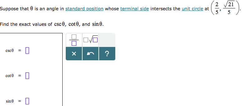 Solved 2 Suppose that 0 is an angle in standard position | Chegg.com