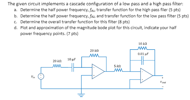 Solved The given circuit implements a cascade configuration | Chegg.com