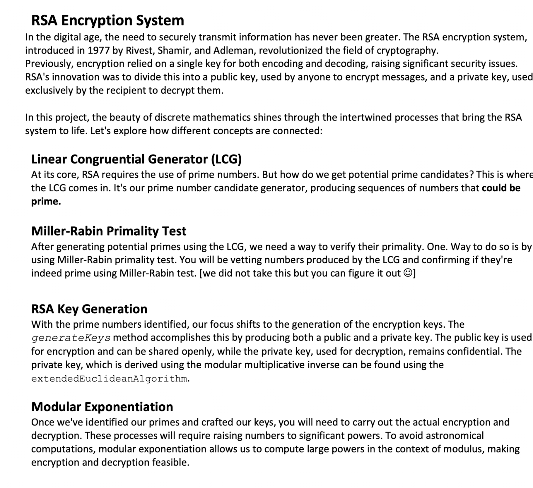 Solved RSA Encryption System In the digital age, the need to | Chegg.com