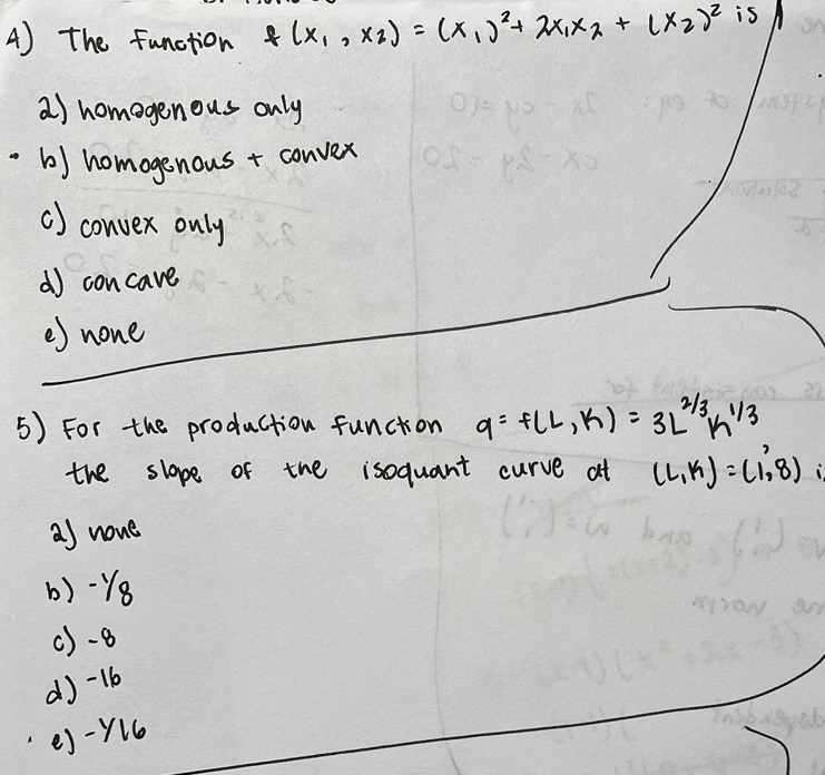 Solved A) The function f(x1,x2)=(x1)2+2x1x2+(x2)2 is 2) | Chegg.com