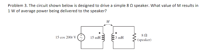 Solved Problem 3. The circuit shown below is designed to | Chegg.com