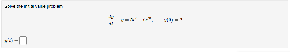Solved Solve the initial value problem | Chegg.com