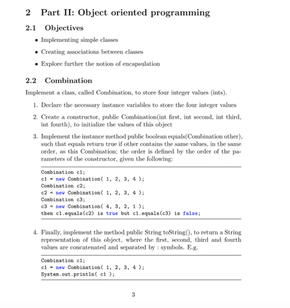 Solved 2 Part II: Object oriented programming 2.1 Objectives | Chegg.com