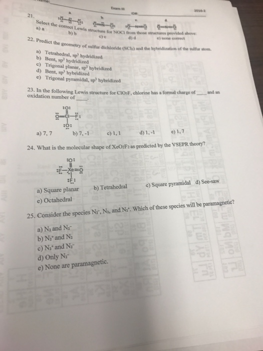 Solved Select the correct Lewis structure for NOCI from | Chegg.com
