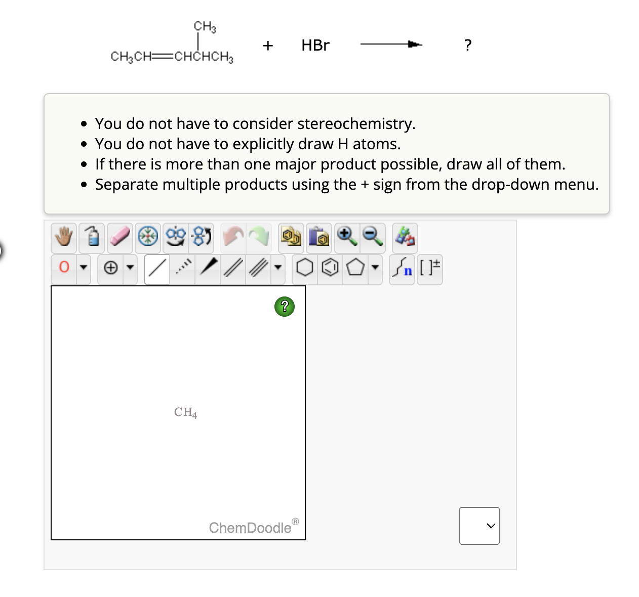 Solved Complete the following reaction by drawing the | Chegg.com