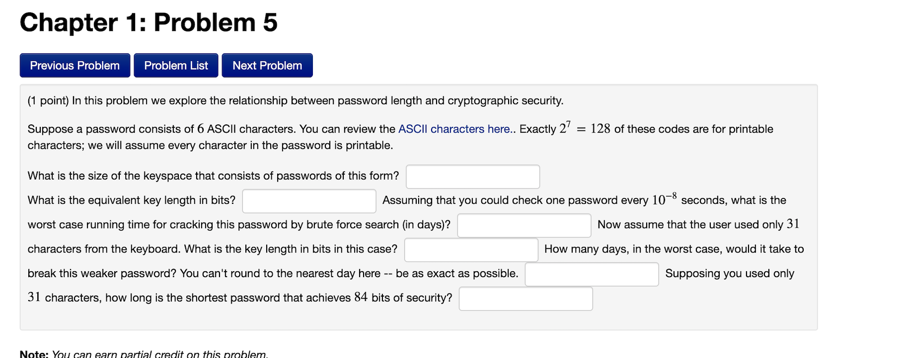 Solved Chapter 1: Problem 5 Previous Problem Problem List | Chegg.com