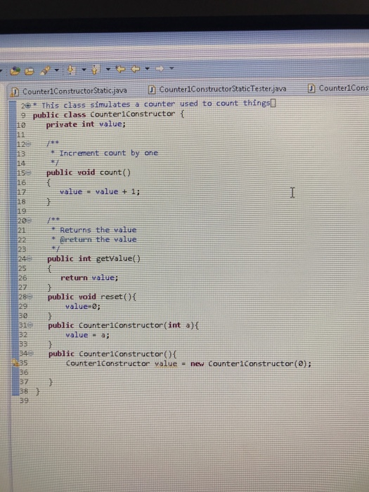 Solved Counter1ConstructorStatic In Class Program Assignment | Chegg.com