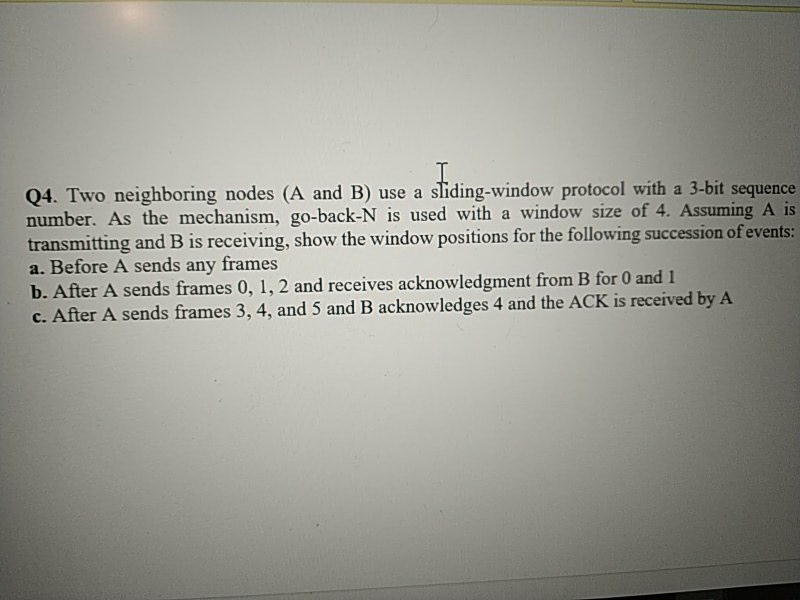 Solved T Q4 Two Neighboring Nodes A And B Use A 
