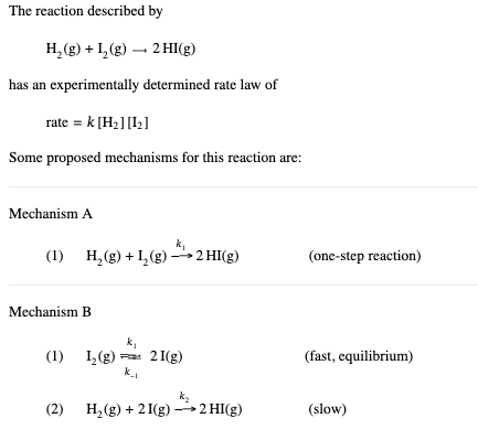 Solved The reaction described by H2( g)+I2( g) 2HI(g) has an | Chegg.com