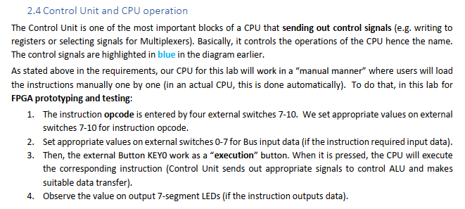 Using Verilog, design the simple CPU and testbench | Chegg.com