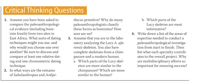 Solved Critical Thinking Questions b. Which parts of the | Chegg.com