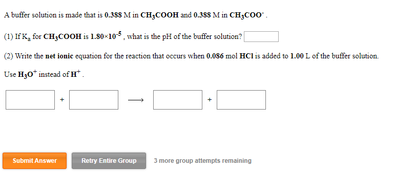 Solved A buffer solution is made that is 0.388 M in CH3COOH | Chegg.com