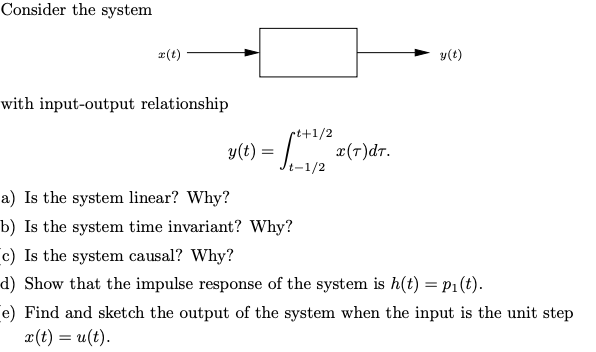 Solved Consider the system (t) y(t) u(t) = S, with | Chegg.com