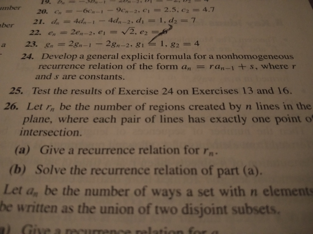 Solved mber ber 24. Develop a general explicit formula for a | Chegg.com