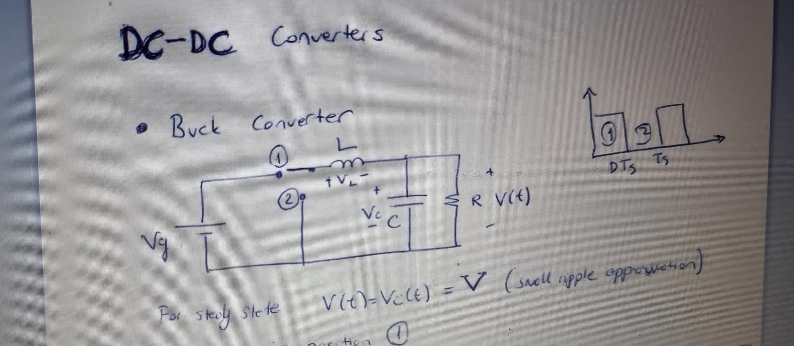 - Ruck Converter For stady stete V(t)=Vc(t)=V | Chegg.com