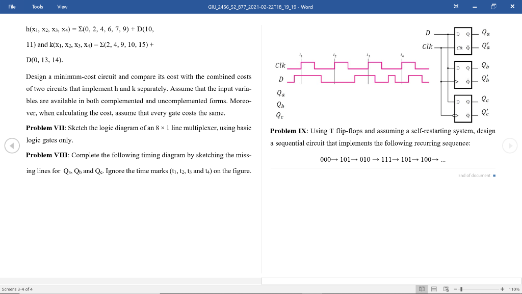 Solved File Tools View GIU_2456_52_877_2021-02-22T18_19_19 - | Chegg.com