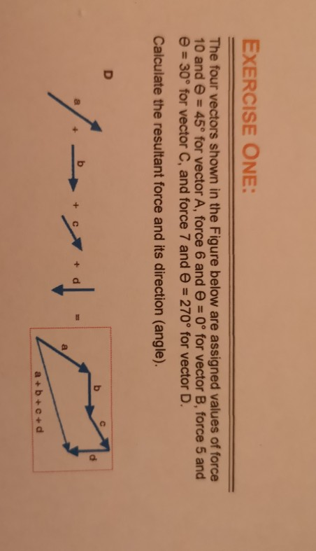 Solved EXERCISE ONE: The four vectors shown in the Figure | Chegg.com