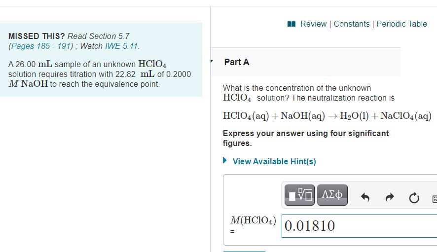 Solved MA Review Constants Periodic Table MISSED THIS? Read | Chegg.com