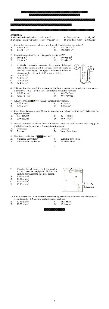 Solved Gravitational acceleration: 9.81 m sec-2 C. Density | Chegg.com