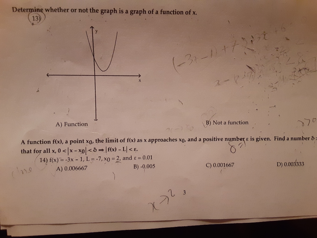 Solved Determine whether or not the graph is a graph of a | Chegg.com